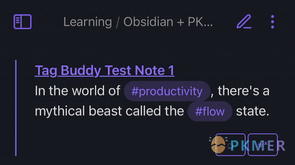 PKMer_Obsidian 插件：Tag buddy 简单易用的添加标签汇总、编辑工具